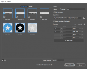 How To Batch Export Multiple Images from Adobe Illustrator – Logos By Nick