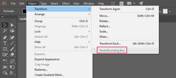 Quick Fix: Why Reset Bounding Box is Grayed Out in Illustrator – Logos ... Quick Fix: Why Reset Bounding Box is Grayed Out in Illustrator – Logos ...
