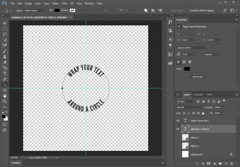 How To Wrap Text Around A Circle With Photoshop