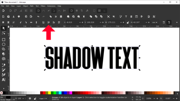 How To Make Shadow Text In Inkscape | 4-Step Tutorial – Logos By Nick