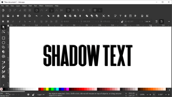 How To Make Shadow Text In Inkscape | 4-Step Tutorial – Logos By Nick