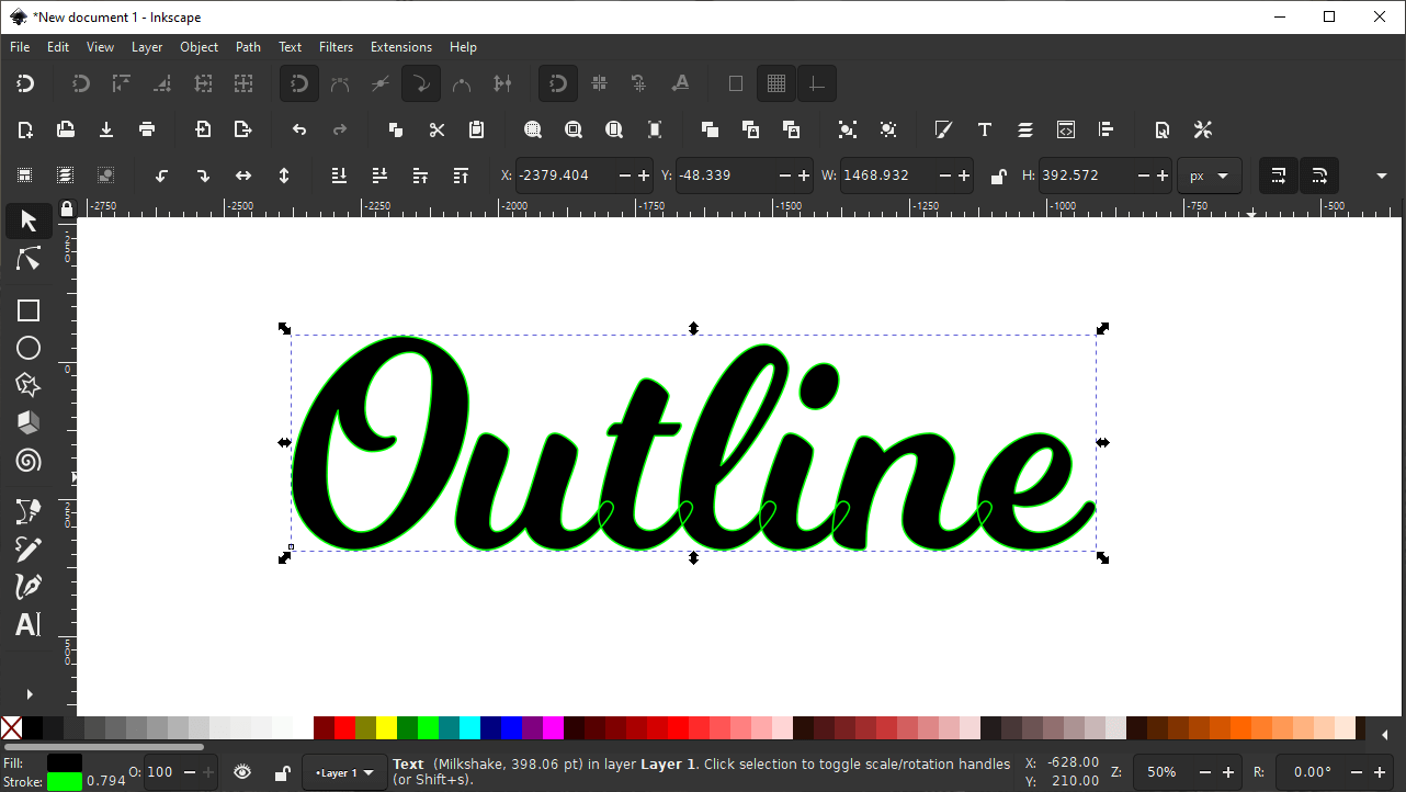 How To Outline Text with Inkscape | 3-Step Tutorial
