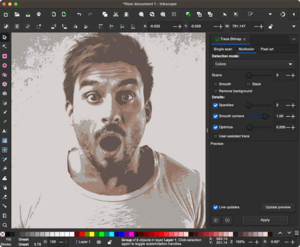 How To Use Trace Bitmap In Inkscape | Tutorial – Logos By Nick