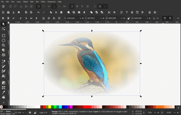 Create An Opacity Mask with Inkscape | Partial Transparency for Groups ...