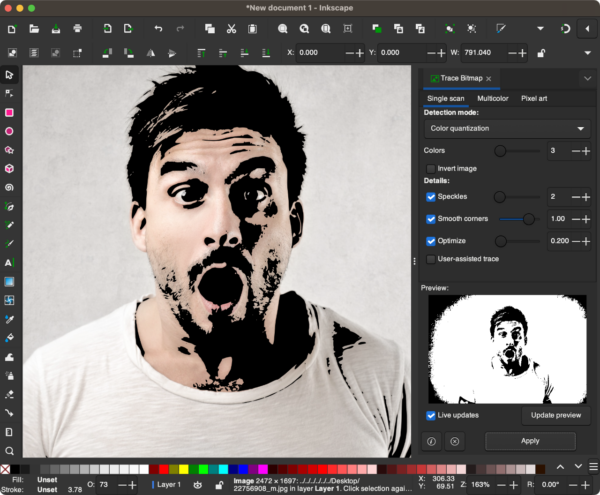 How To Use Trace Bitmap In Inkscape | Tutorial – Logos By Nick