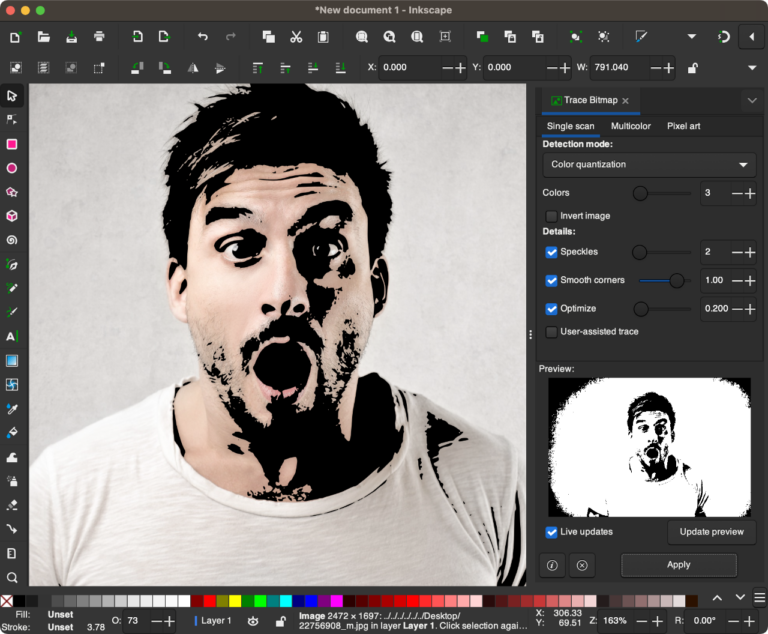 How To Use Trace Bitmap In Inkscape | Tutorial – Logos By Nick