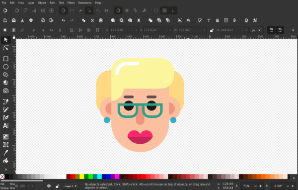 Create An Opacity Mask with Inkscape | Partial Transparency for Groups ...