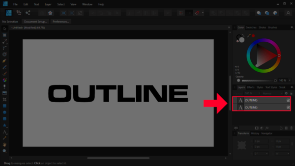 Outline Text with Affinity Designer Using The New Contour Tool – Logos ...