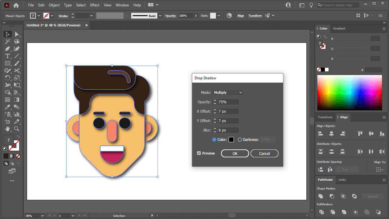 How To Add A Drop Shadow In Illustrator Logos By Nick