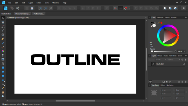Outline Text with Affinity Designer Using The New Contour Tool – Logos ...