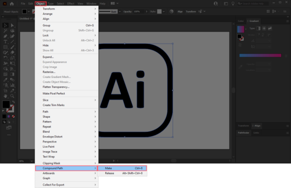 Apply A Gradient Across Multiple Objects In Illustrator – Logos By Nick