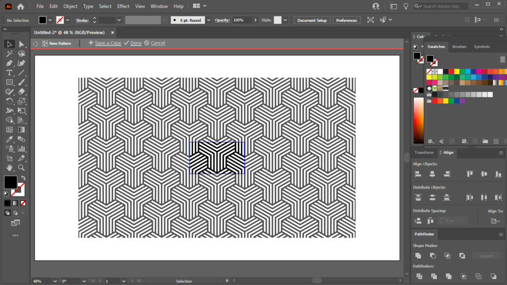 Illustrator Line Pattern Tutorial | Create Geometric Line Patterns ...