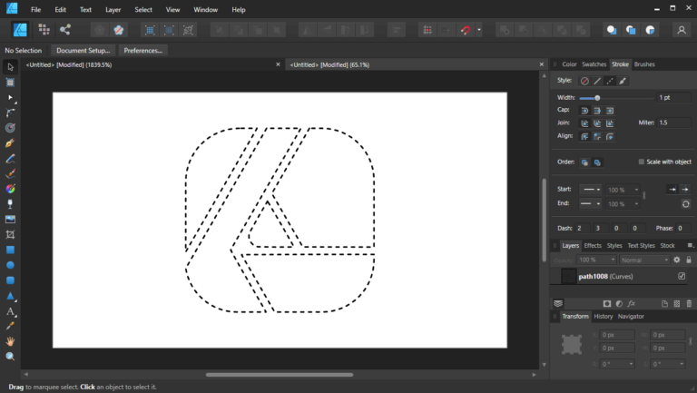 How To Create Dotted Lines with Affinity Designer – Logos By Nick