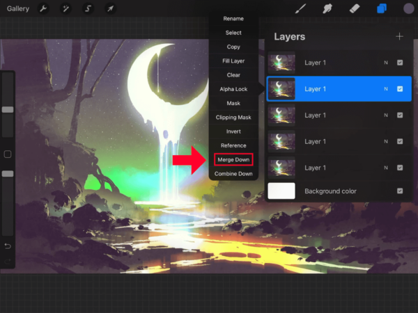 How To Merge Layers In Procreate | Individual and Multiple Layers ...