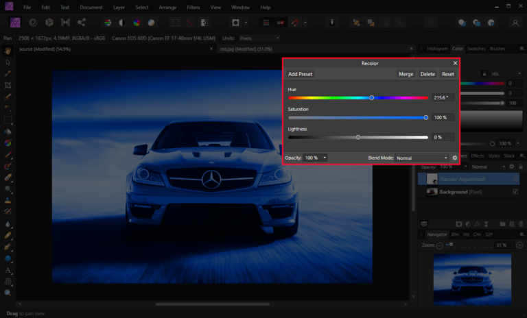 How To Change An Image’s Color In Affinity Photo – Logos By Nick