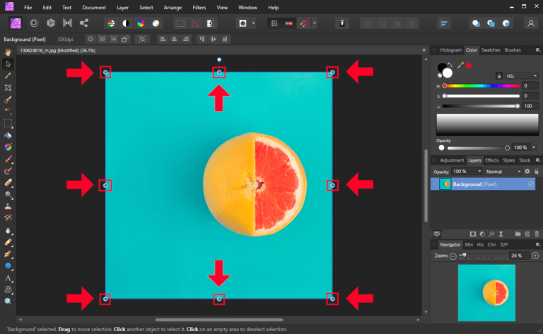 How To Free Transform with Affinity Photo – Logos By Nick