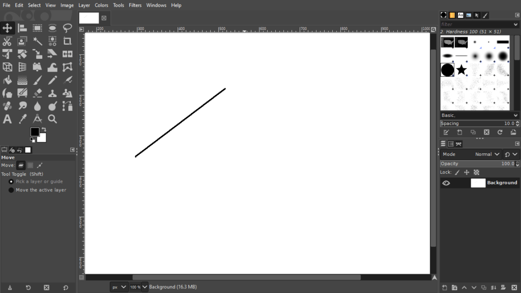 2 Ways To Draw A Straight Line with GIMP – Logos By Nick
