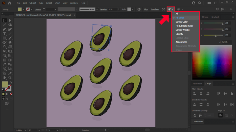 Select By Color In Illustrator With Only 2 Clicks – Logos By Nick