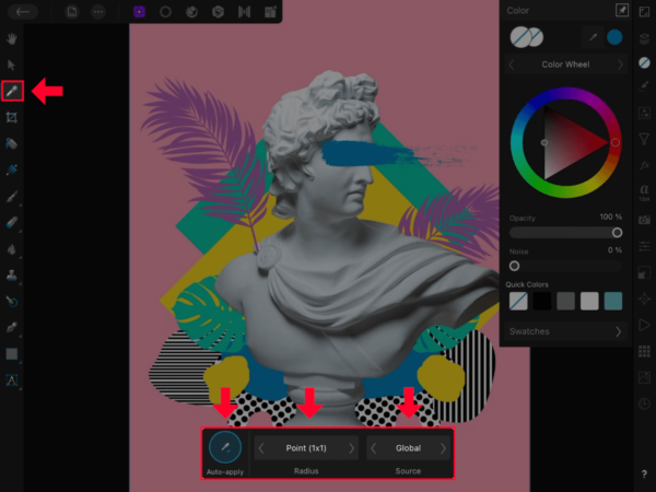 How To Use The Color Picker In Affinity Photo for iPad – Logos By Nick