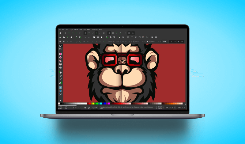 How To Mirror In Inkscape Drawing With Symmetry