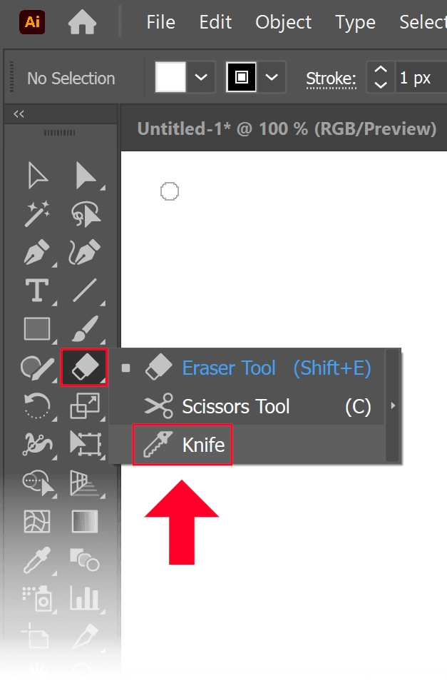 Cut A Shape In Illustrator With The Knife Tool