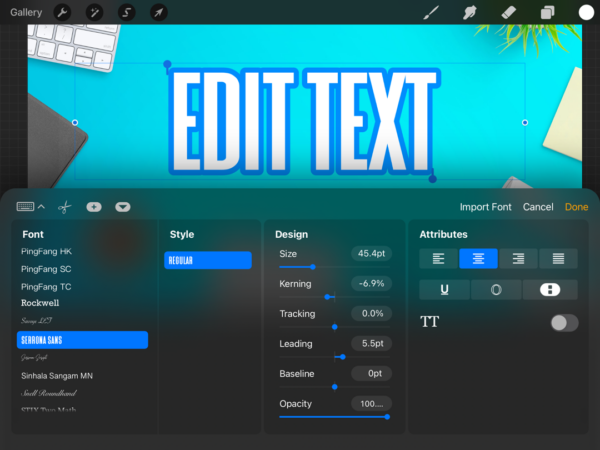 SOLVED: How To Edit Text In Procreate – Logos By Nick
