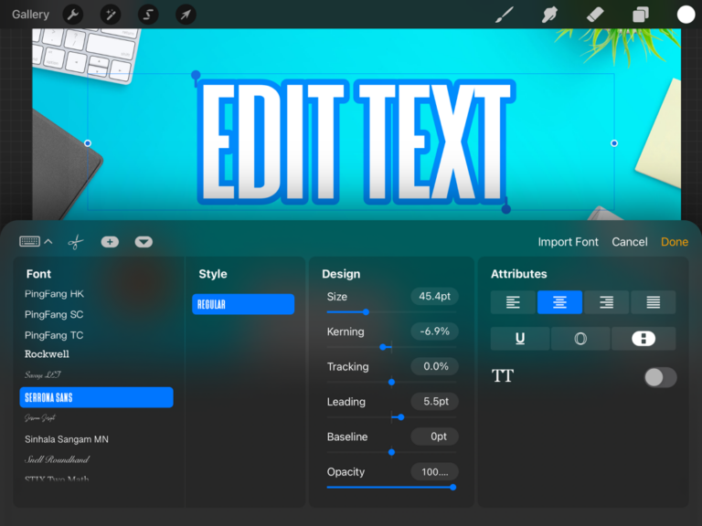 SOLVED: How To Edit Text In Procreate – Logos By Nick