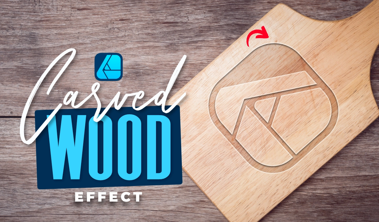 Create A Carved Wood Mockup with Affinity Designer – Logos By Nick