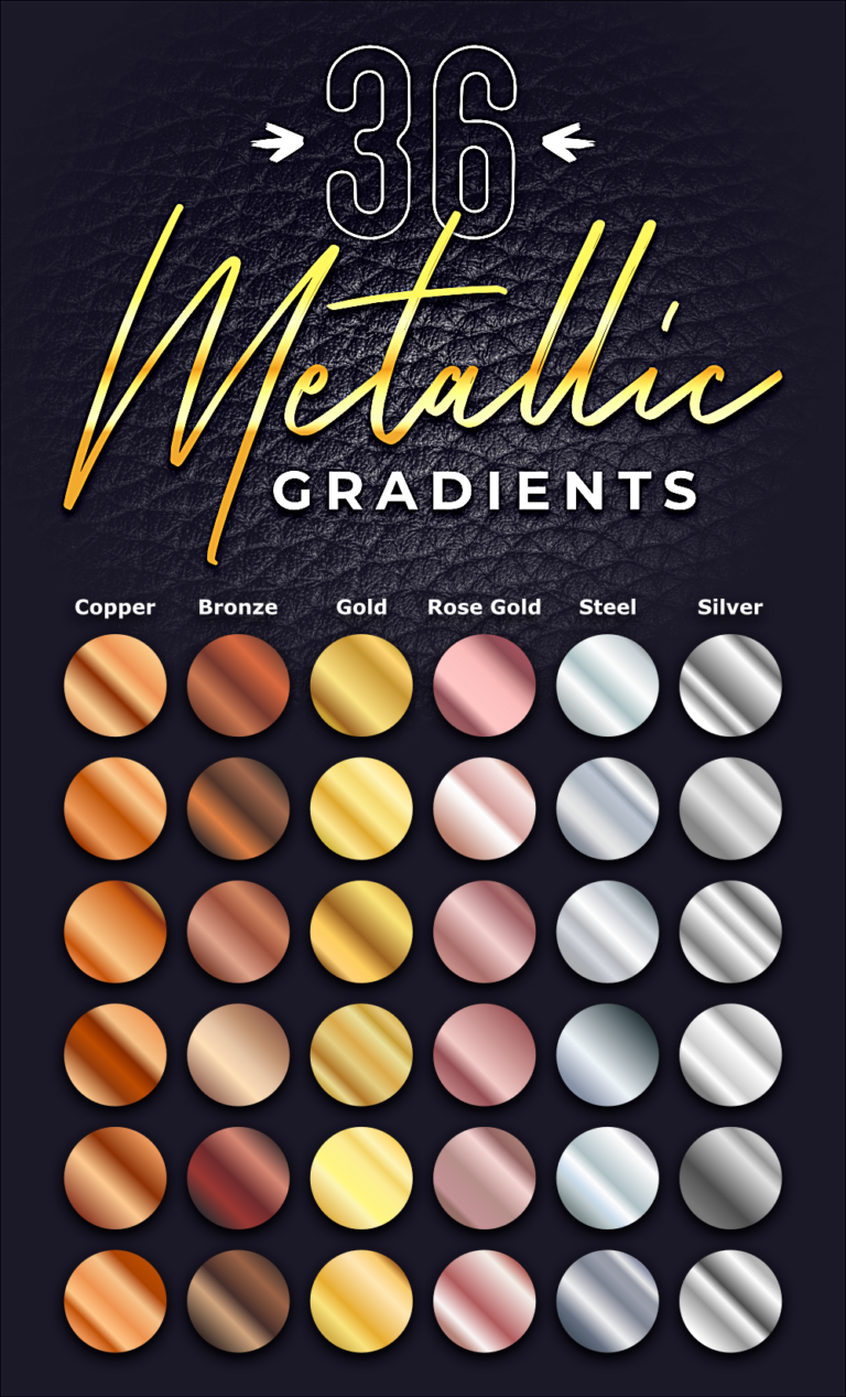 36 Vector Metallic Gradients To Add Some Shine To Your Artwork – Logos ...