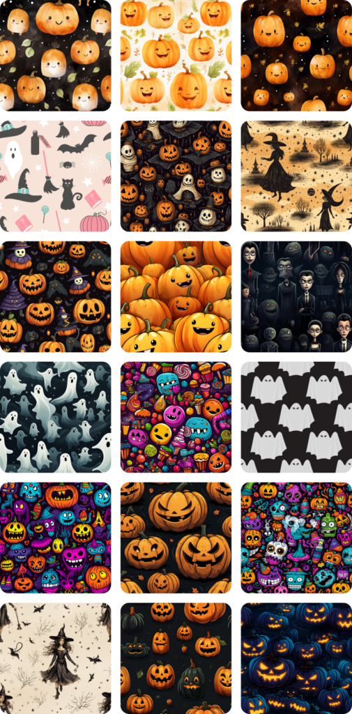 18 Free Halloween Patterns 🎃 Seamless & Repeatable JPEG Tiles – Logos ...
