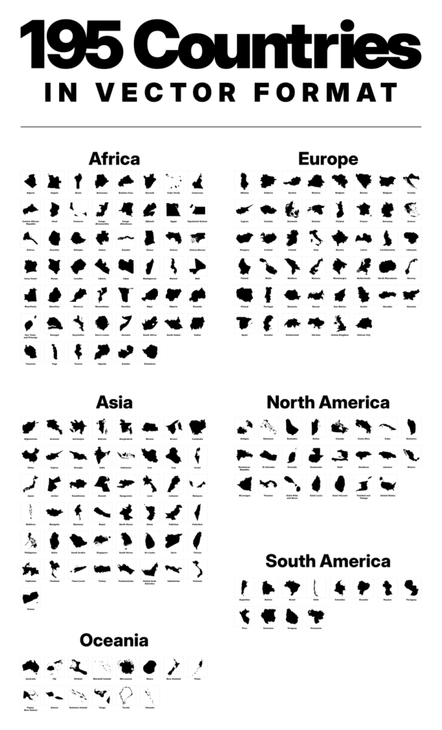 Every Country In The World 🌎 195 Free Vectors – Logos By Nick