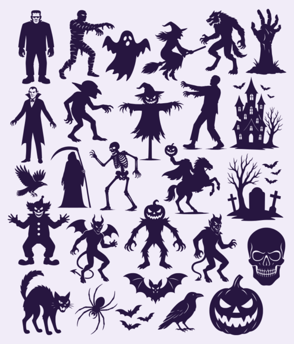 26 Free Halloween Vector Silhouettes 👻 – Logos By Nick